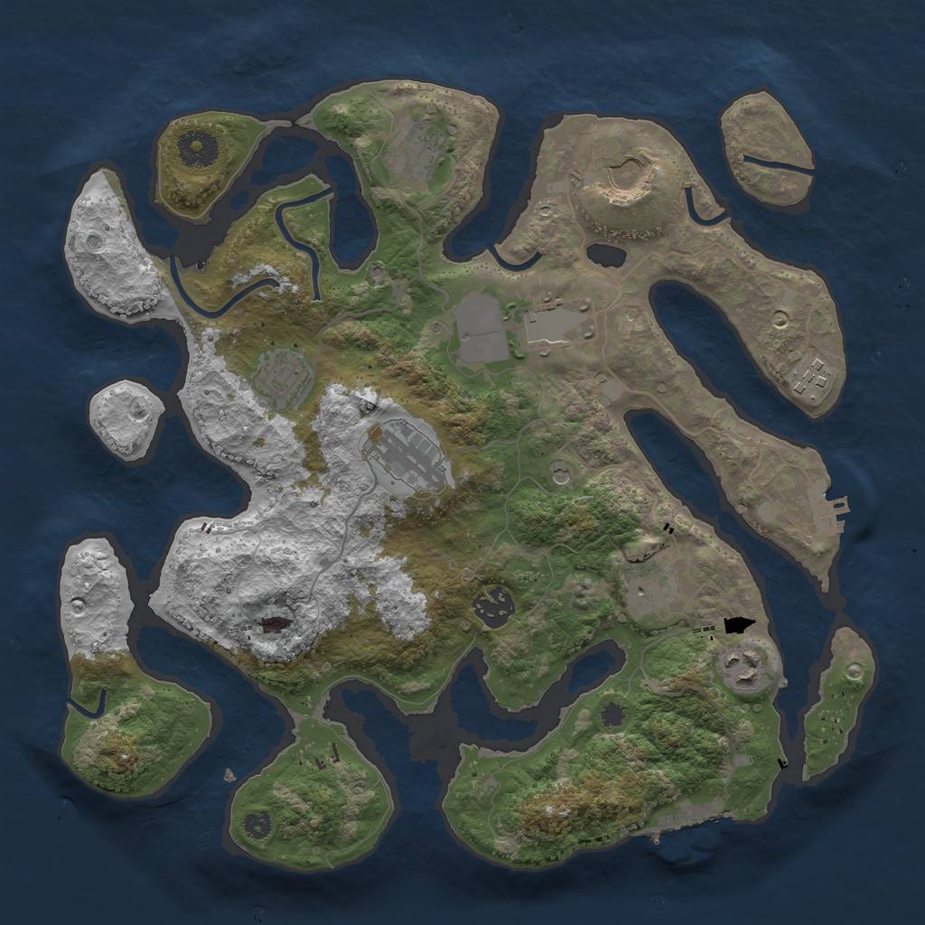Procedural Map :: Rust Map :: Just-Wiped