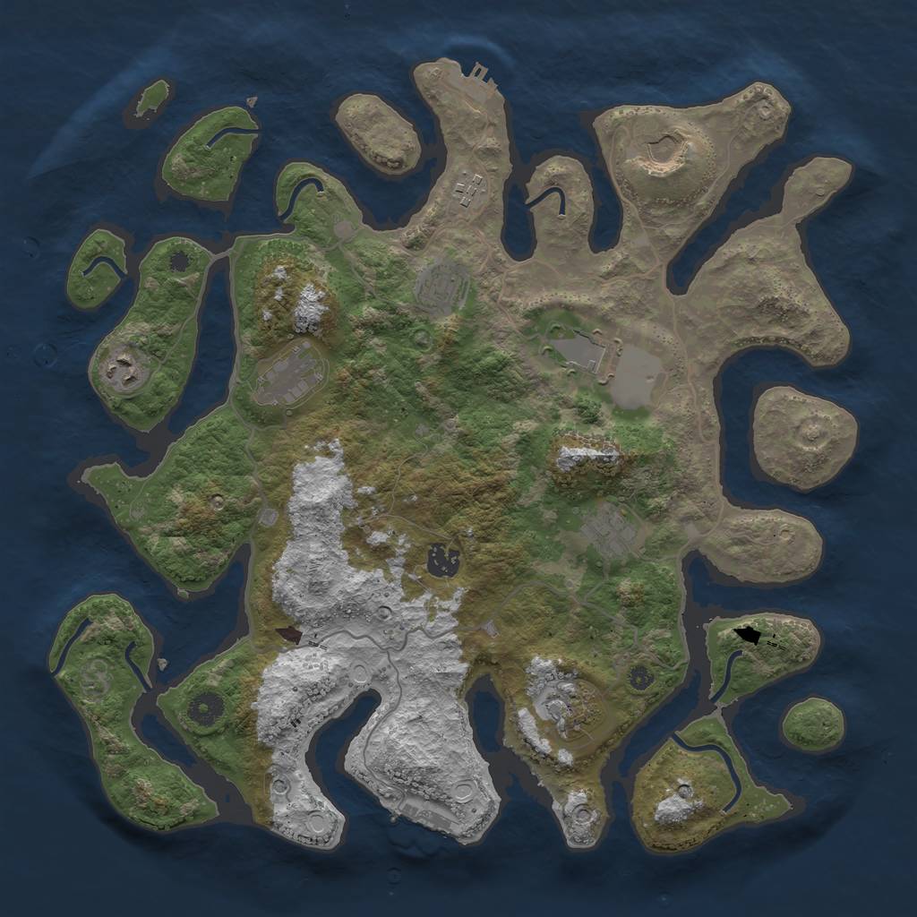 Procedural Map :: Rust Map :: Just-Wiped