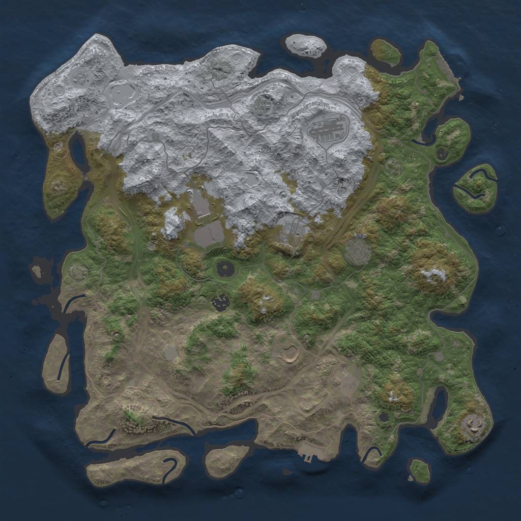 Procedural Map :: Rust Map :: Just-Wiped