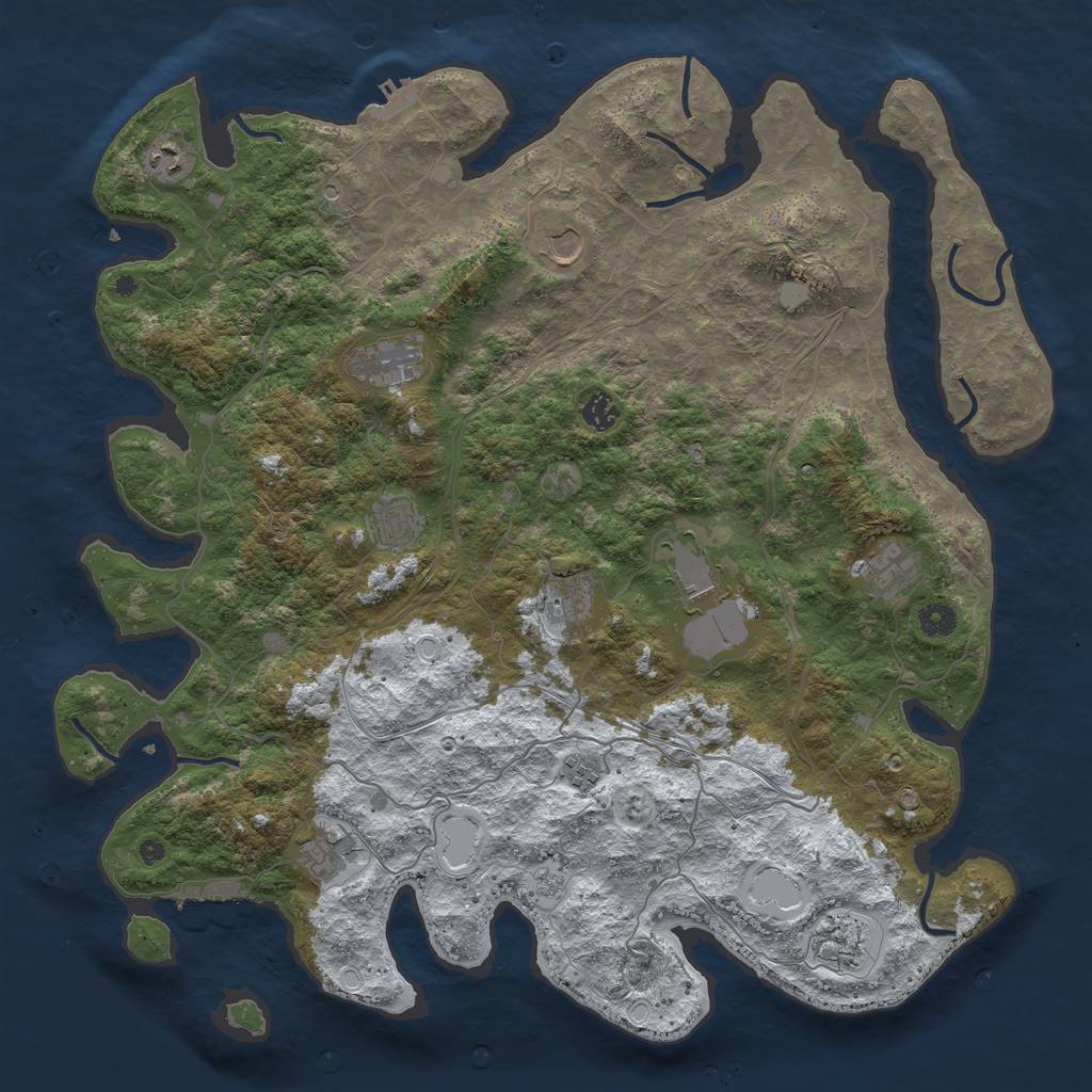 Procedural Map :: Rust Map :: Just-Wiped