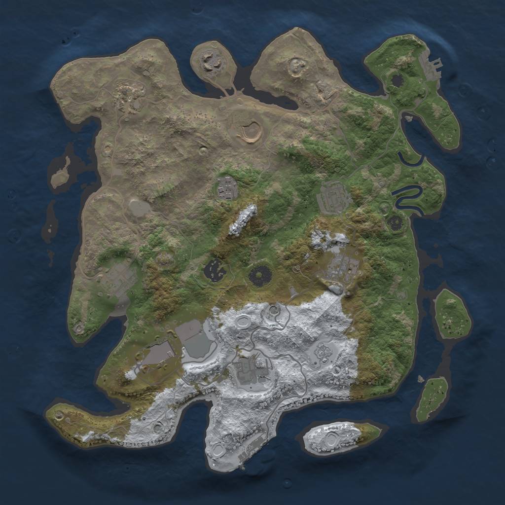 Procedural Map :: Rust Map :: Just-Wiped
