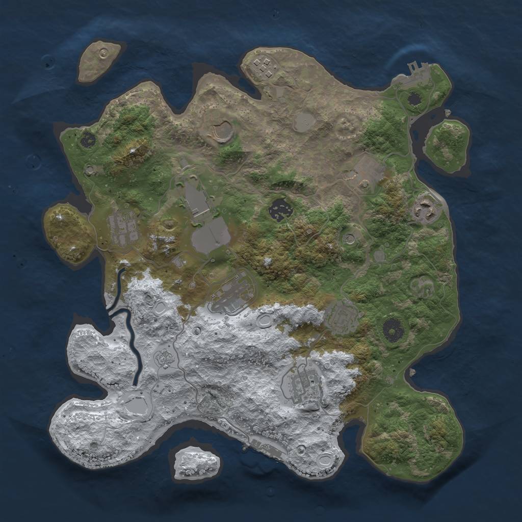 Procedural Map :: Rust Map :: Just-Wiped