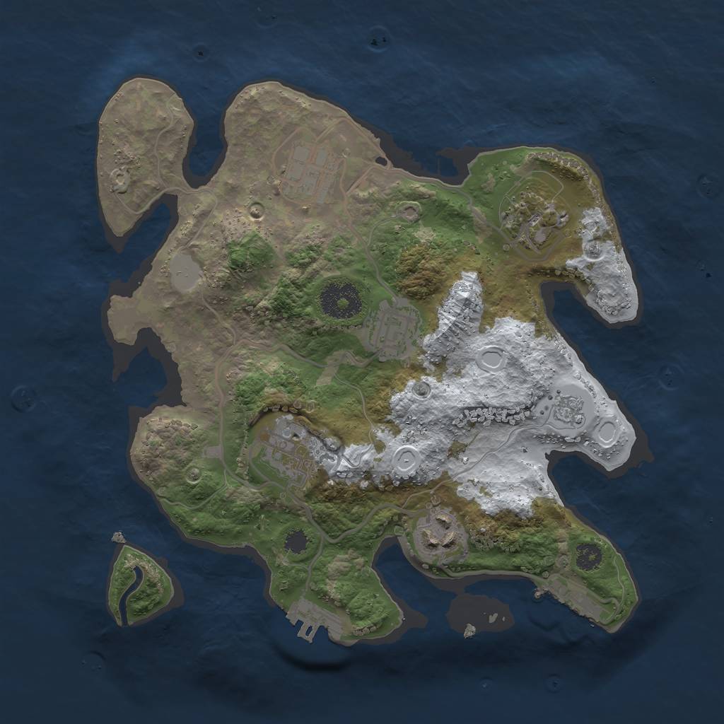 Procedural Map :: Rust Map :: Just-Wiped