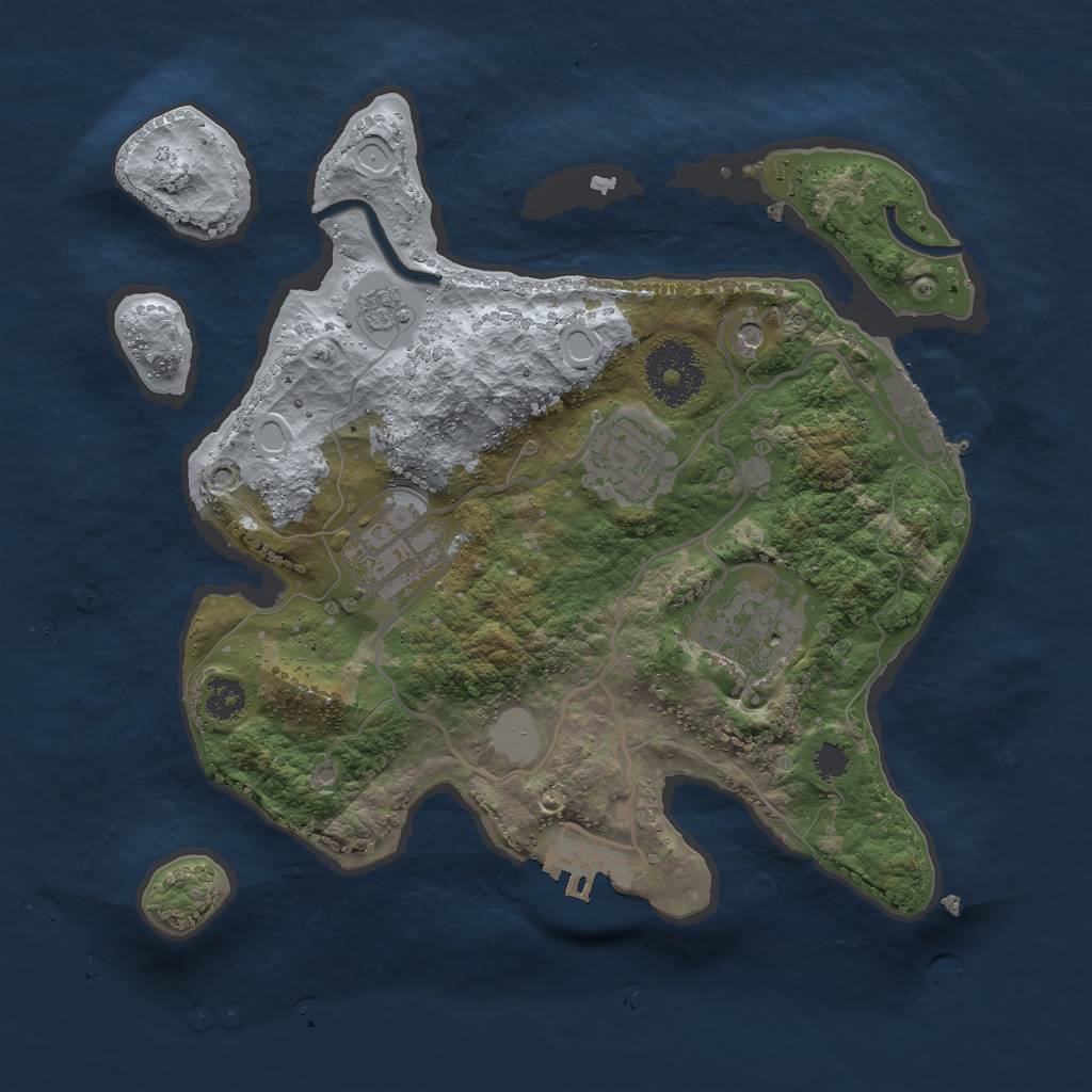 Procedural Map :: Rust Map :: Just-Wiped