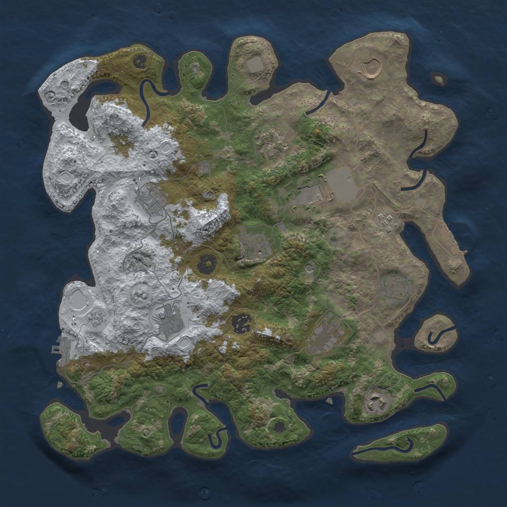 Procedural Map :: Rust Map :: Just-Wiped