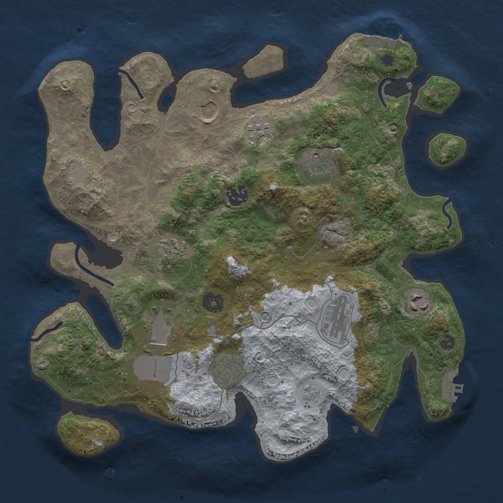 Procedural Map :: Rust Map :: Just-Wiped