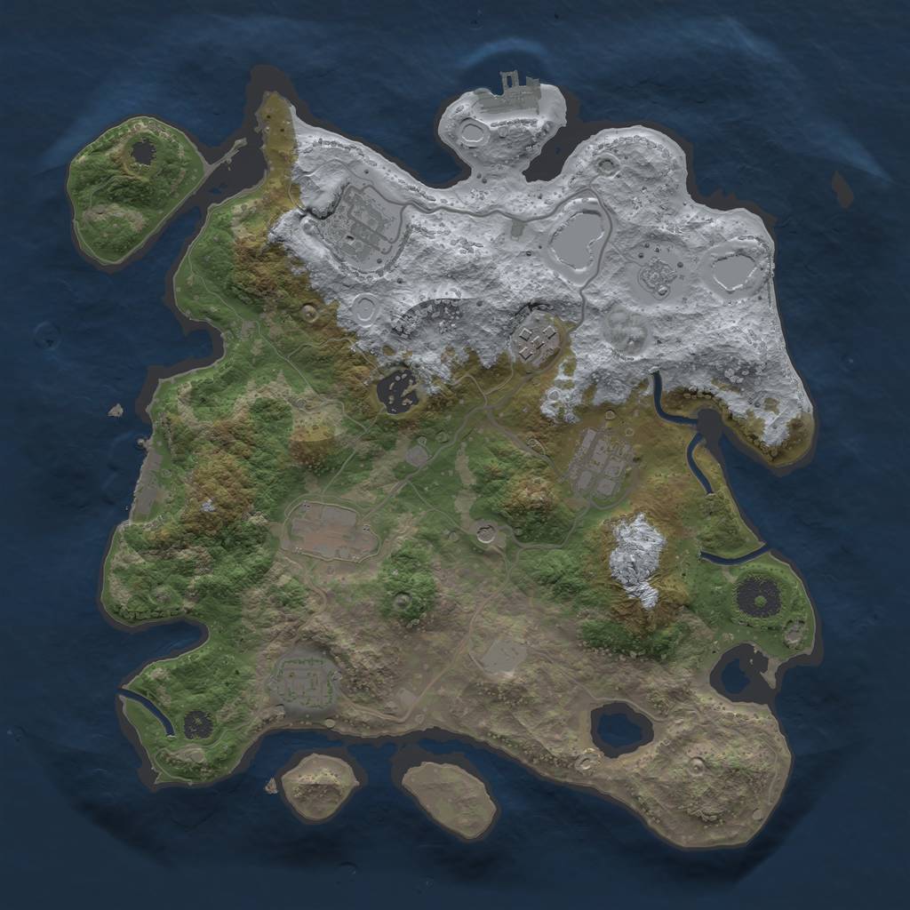 Procedural Map :: Rust Map :: Just-Wiped