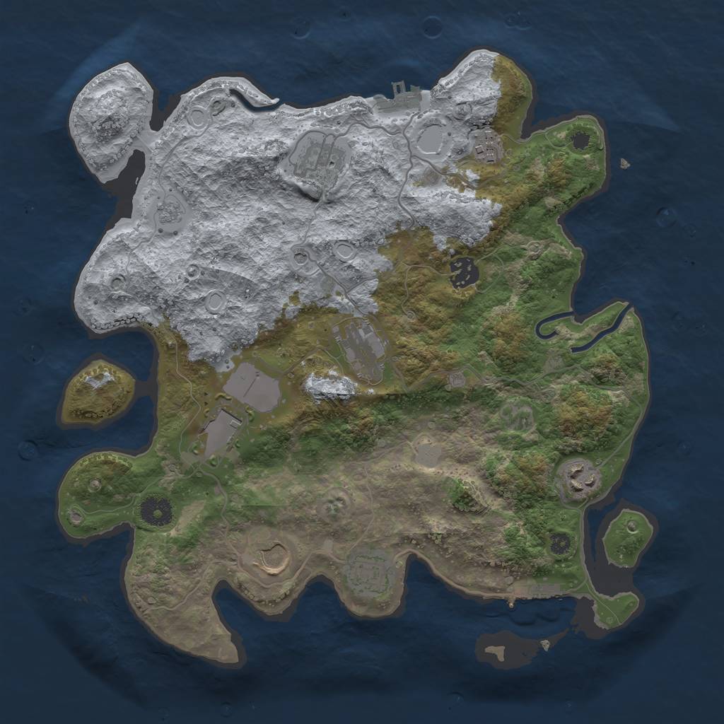 Procedural Map :: Rust Map :: Just-Wiped
