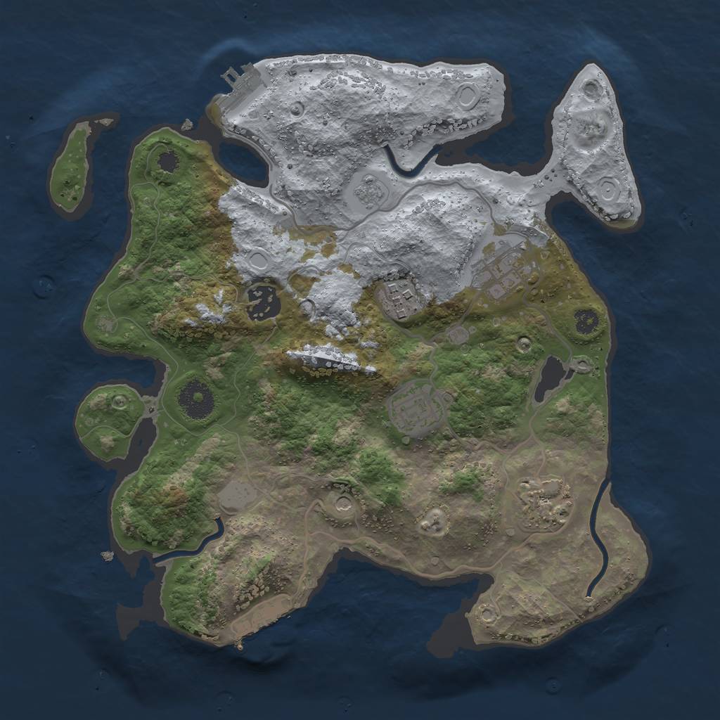 Procedural Map :: Rust Map :: Just-Wiped