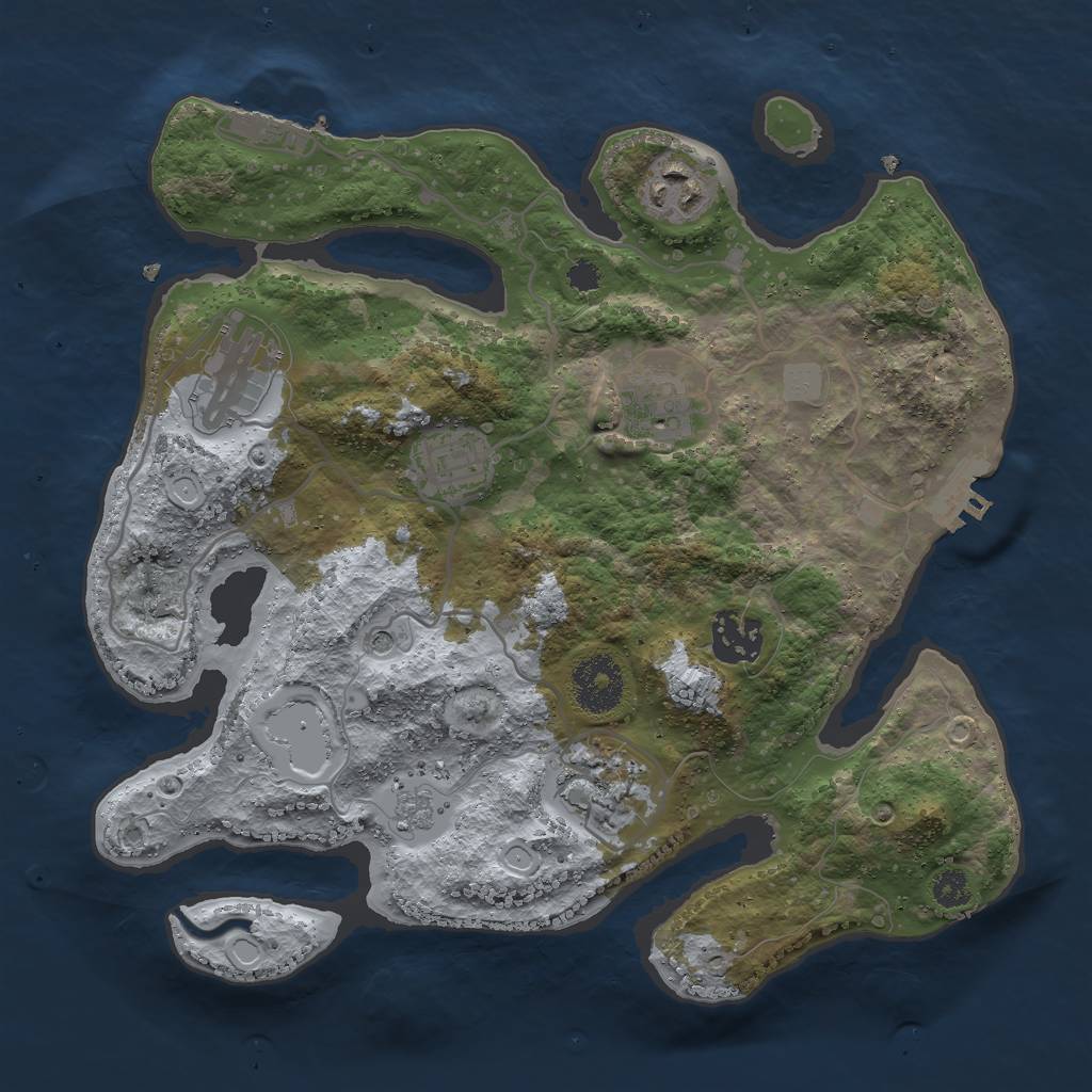 Procedural Map :: Rust Map :: Just-Wiped