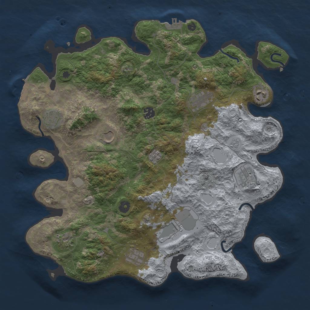Procedural Map :: Rust Map :: Just-Wiped