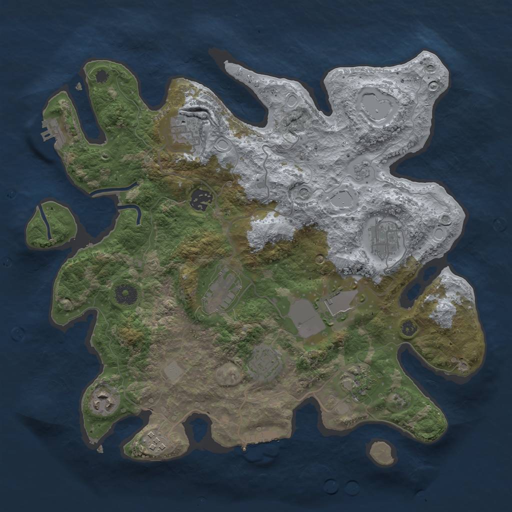 Procedural Map :: Rust Map :: Just-Wiped