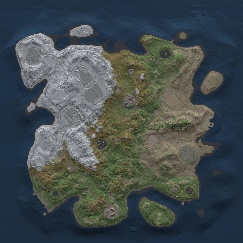 Procedural Map :: Rust Map :: Just-Wiped