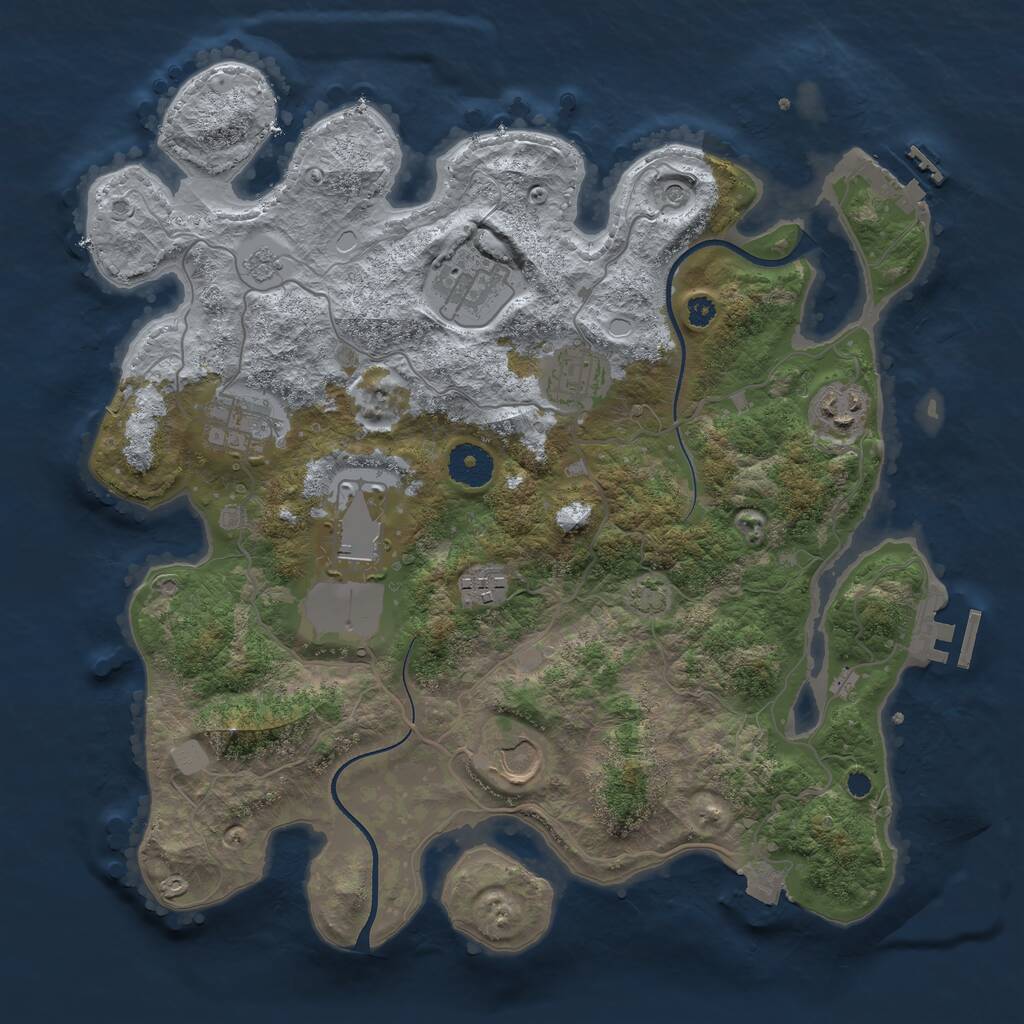 Procedural Map :: Rust Map :: Just-Wiped
