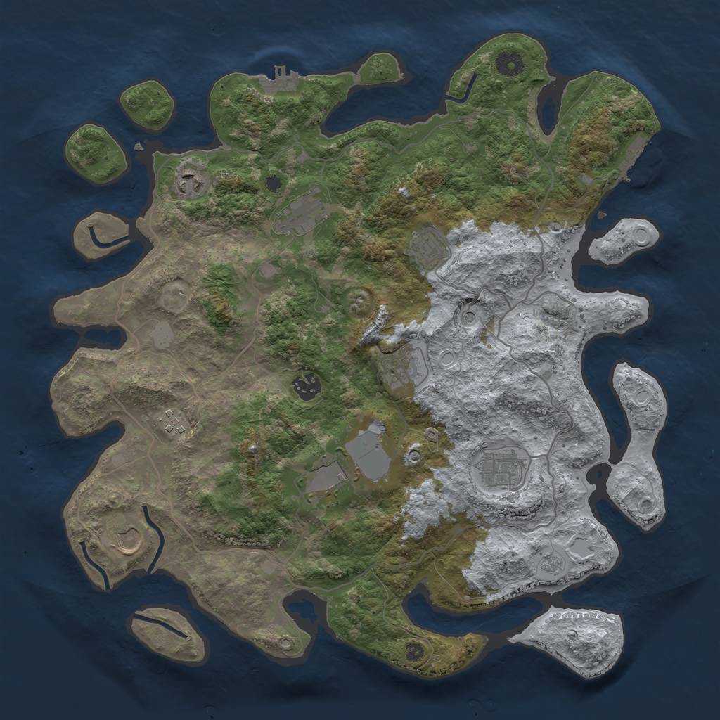 Procedural Map :: Rust Map :: Just-Wiped