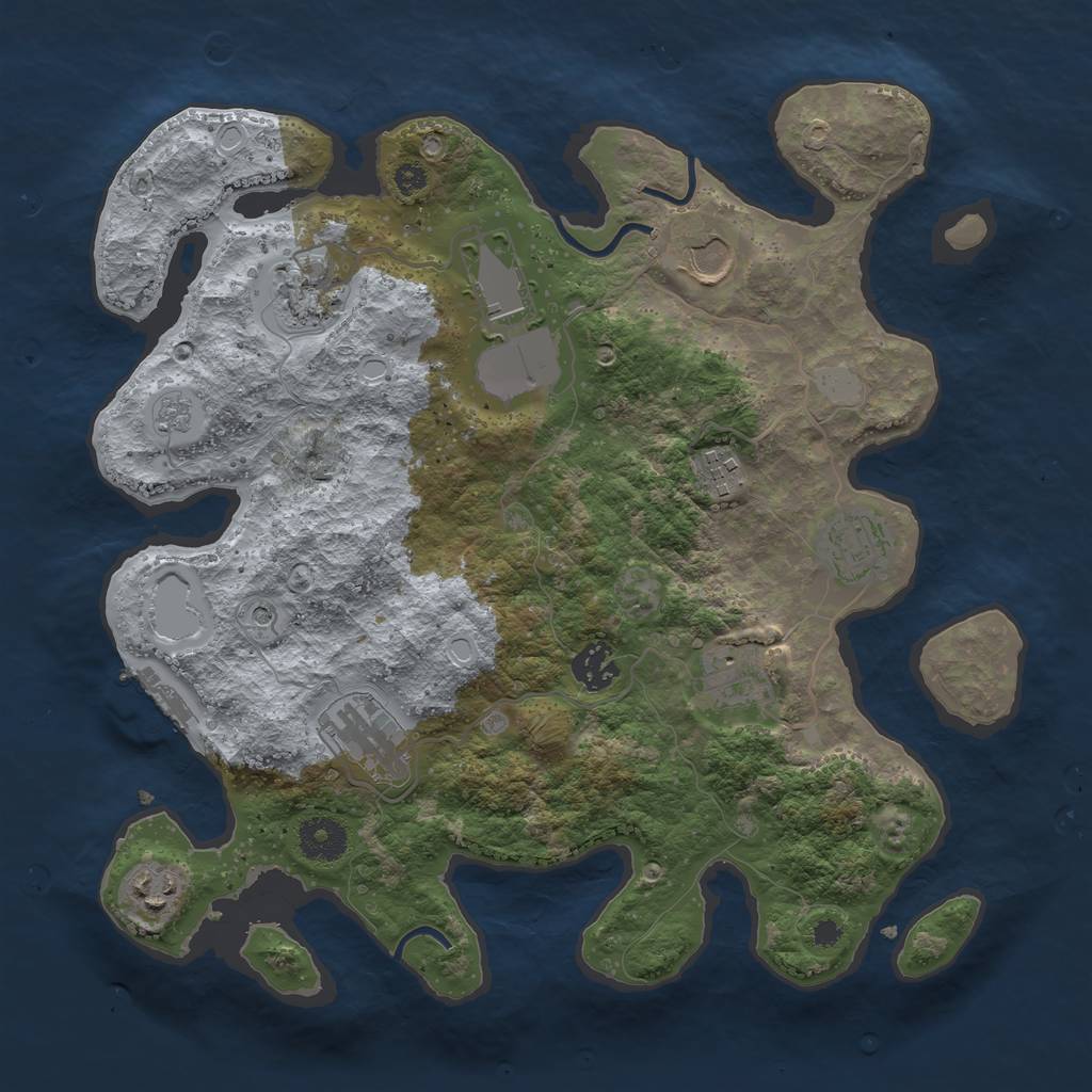 Procedural Map :: Rust Map :: Just-Wiped