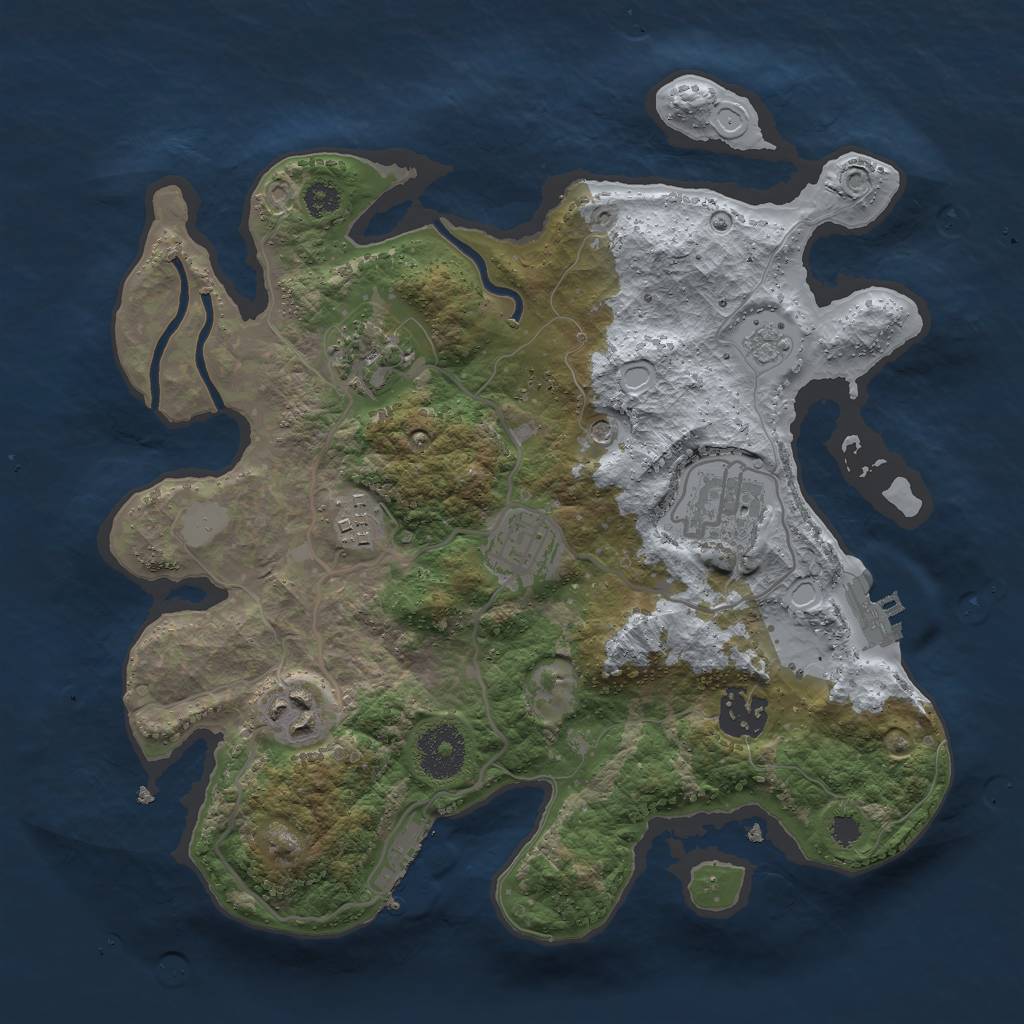 Procedural Map :: Rust Map :: Just-Wiped