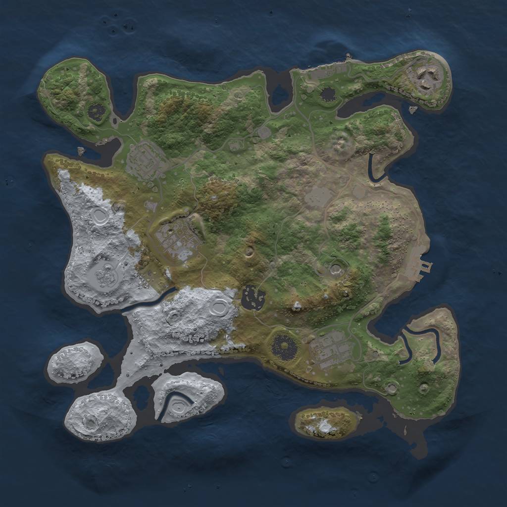 Procedural Map :: Rust Map :: Just-Wiped