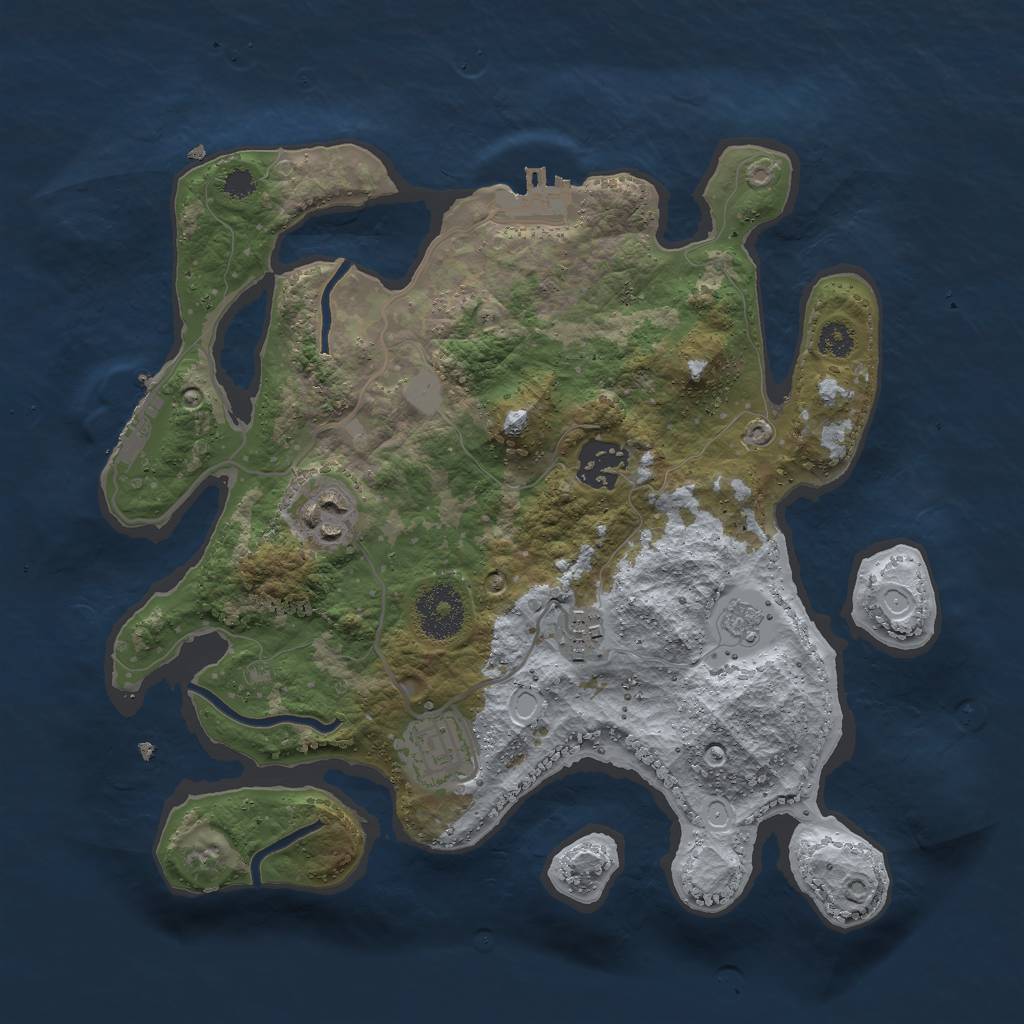 Procedural Map :: Rust Map :: Just-Wiped