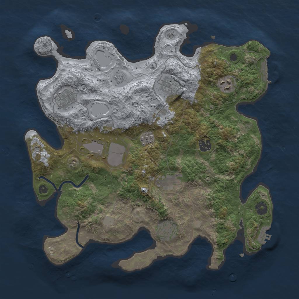 Procedural Map :: Rust Map :: Just-Wiped