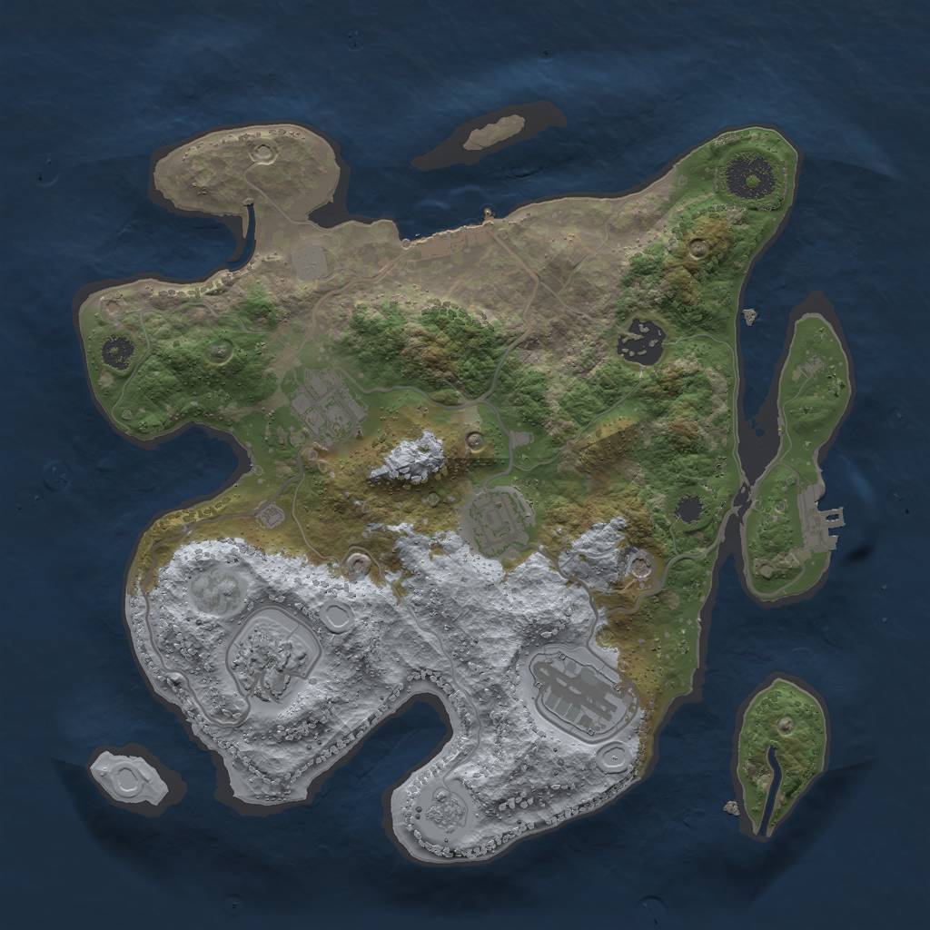 Procedural Map :: Rust Map :: Just-Wiped