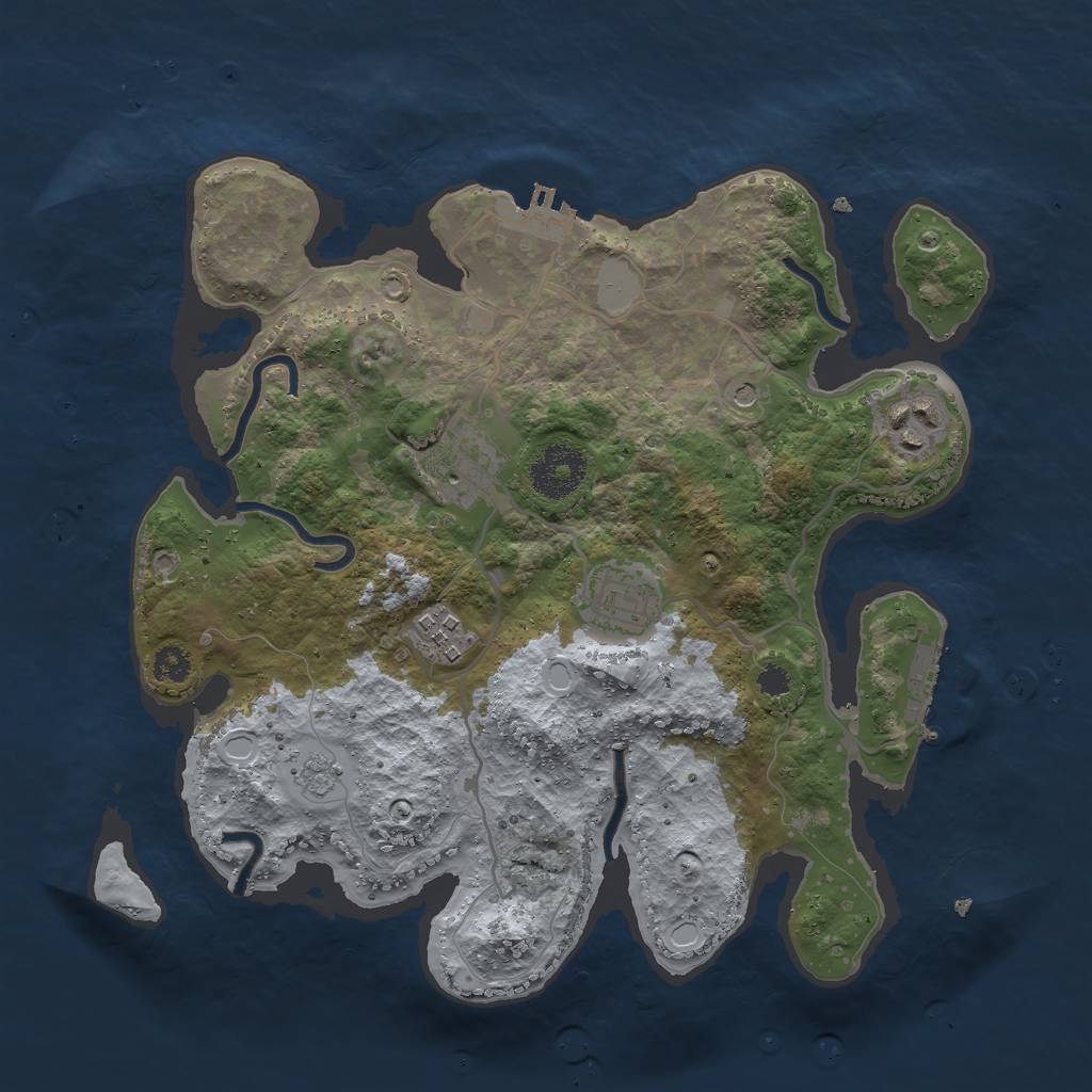 Procedural Map :: Rust Map :: Just-Wiped