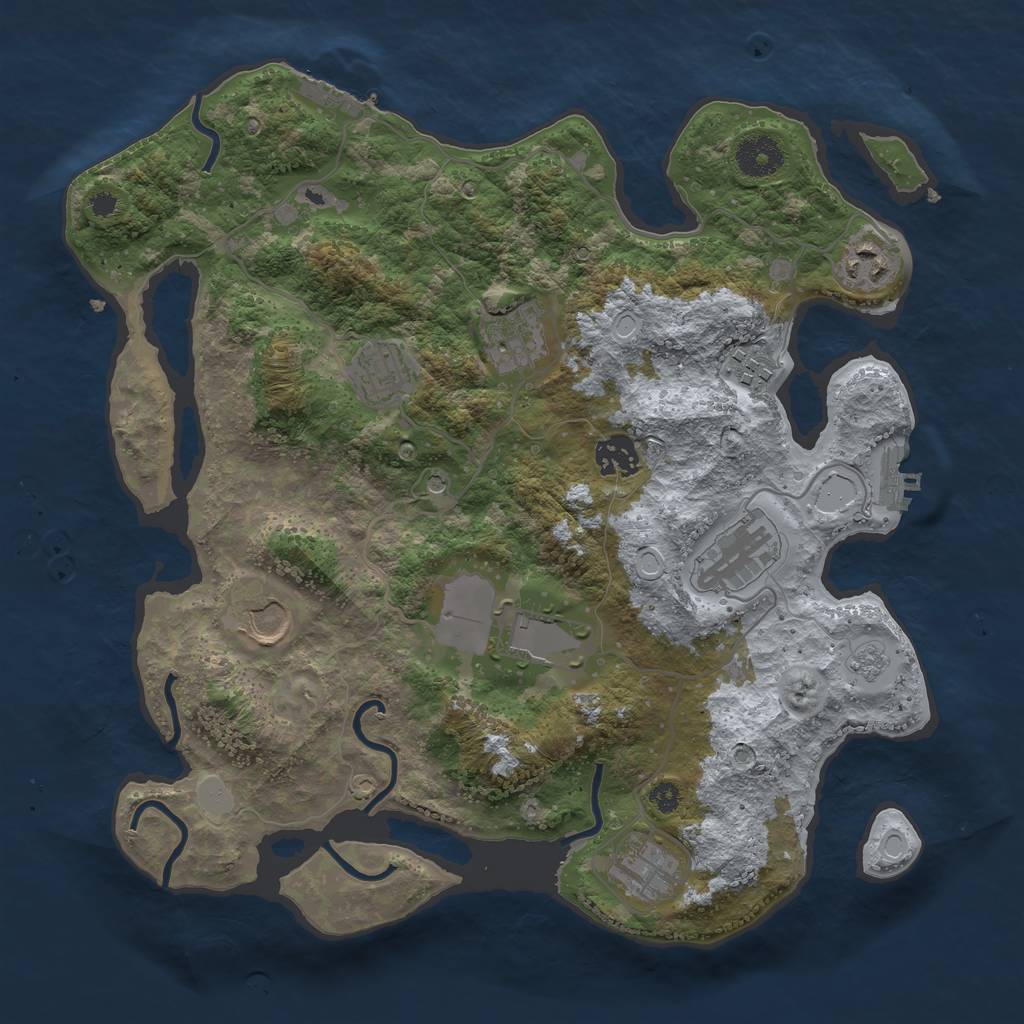 Procedural Map :: Rust Map :: Just-Wiped