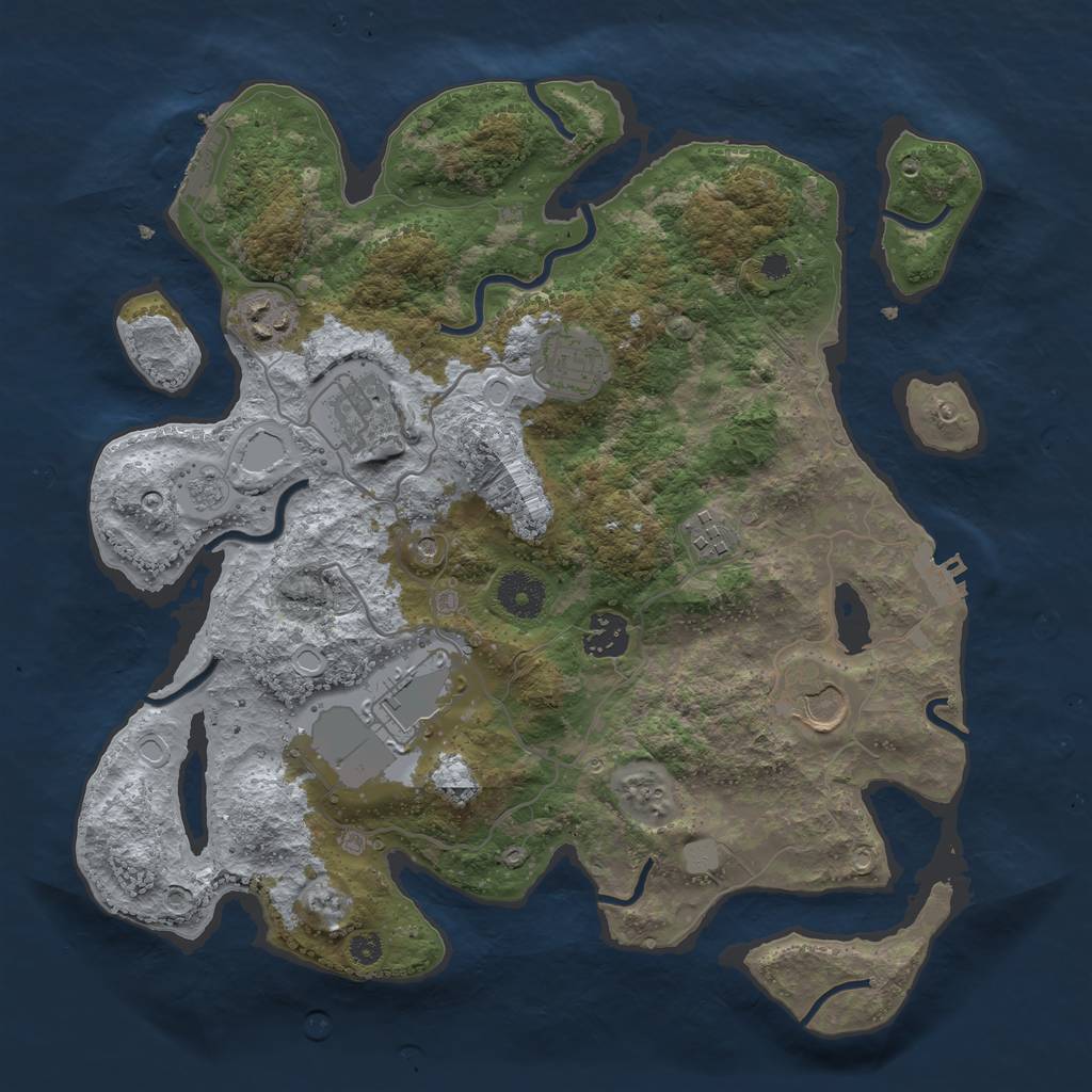 Procedural Map :: Rust Map :: Just-Wiped