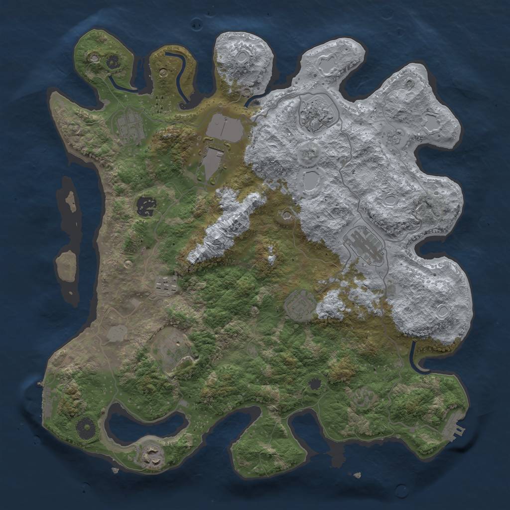Procedural Map :: Rust Map :: Just-Wiped