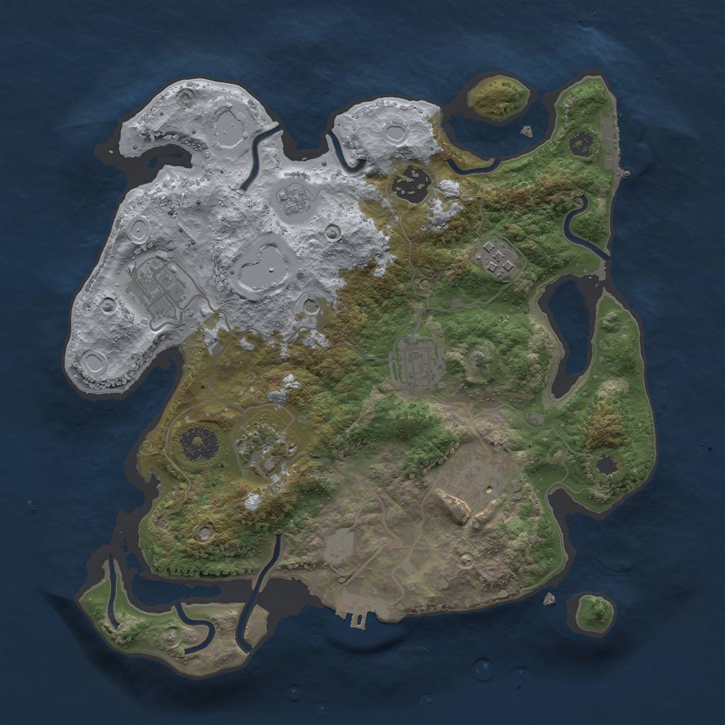 Procedural Map :: Rust Map :: Just-Wiped
