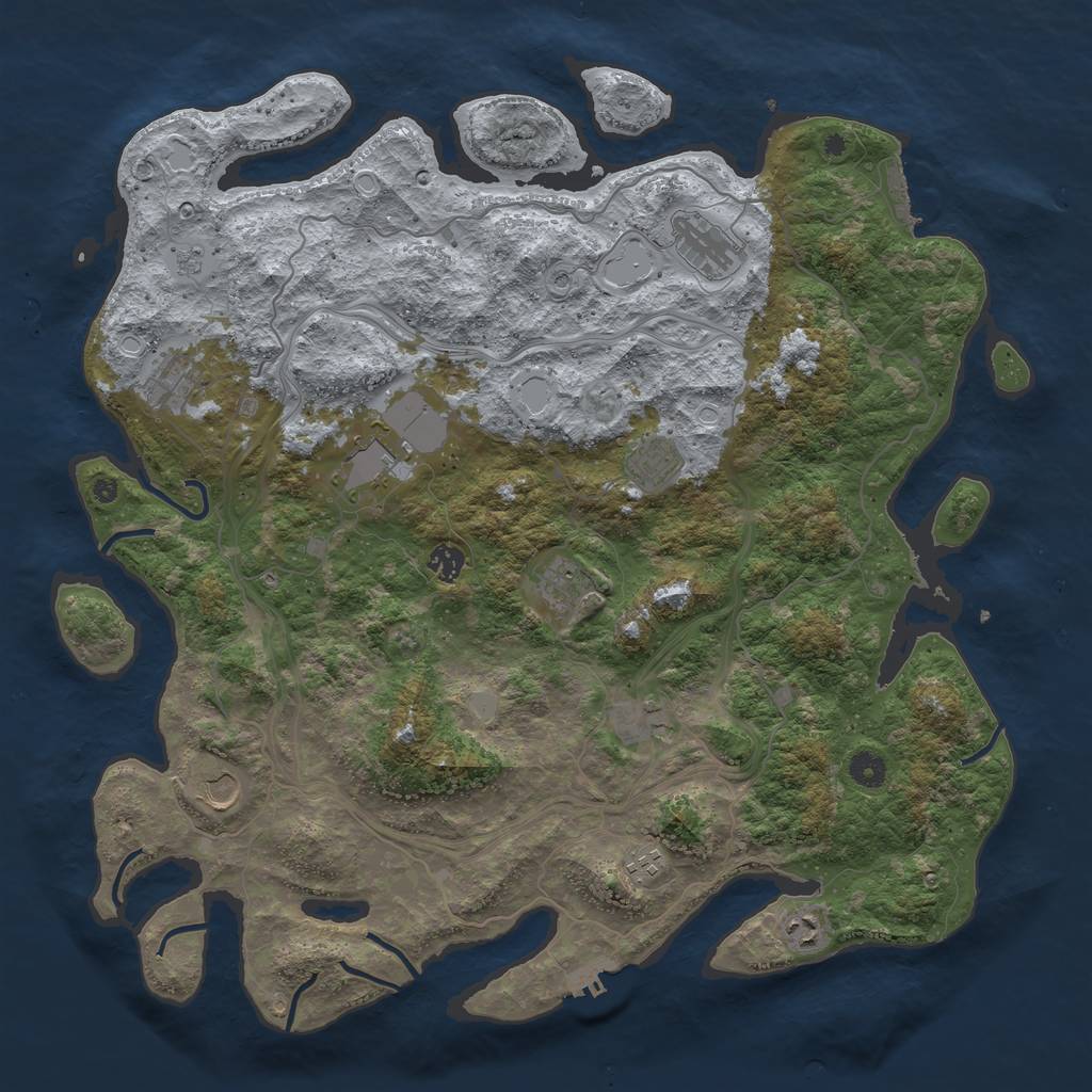 Procedural Map :: Rust Map :: Just-Wiped