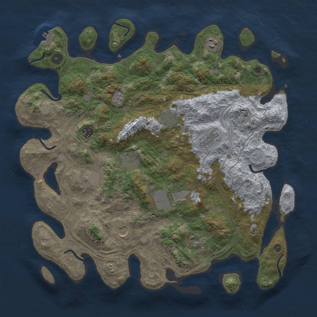 Procedural Map :: Rust Map :: Just-Wiped