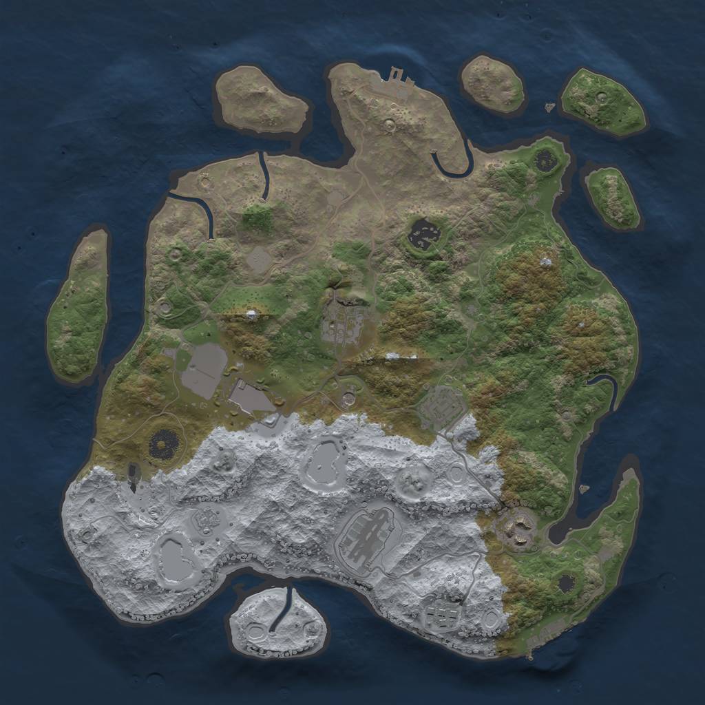 Procedural Map :: Rust Map :: Just-Wiped