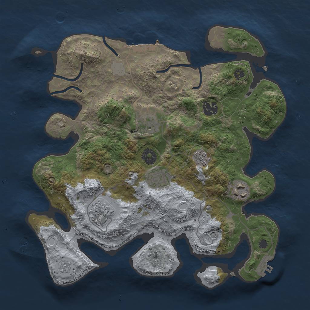 Procedural Map :: Rust Map :: Just-Wiped