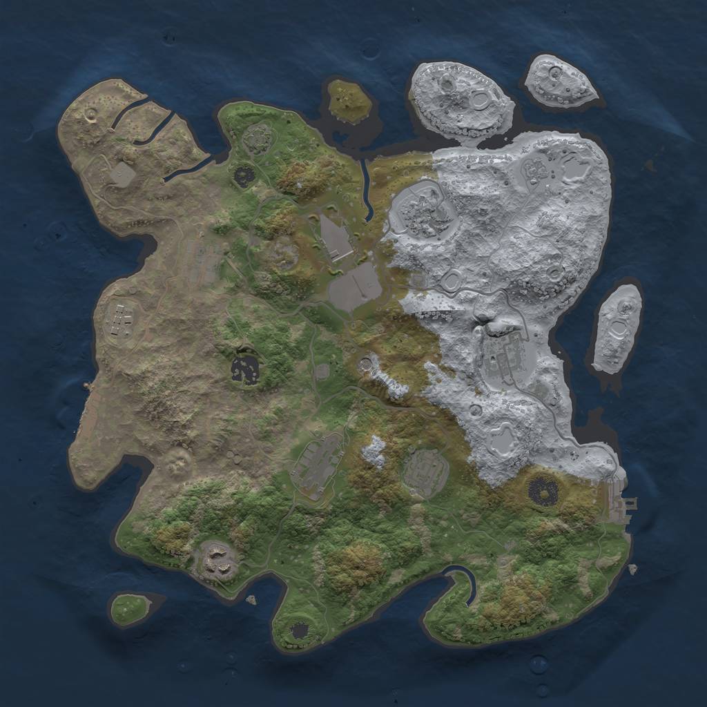 Procedural Map :: Rust Map :: Just-Wiped