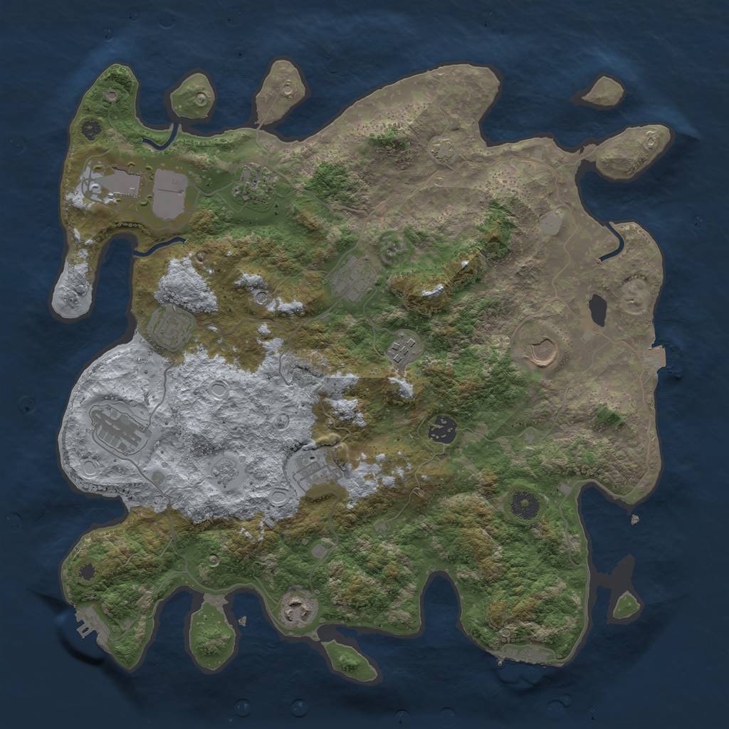 Procedural Map :: Rust Map :: Just-Wiped