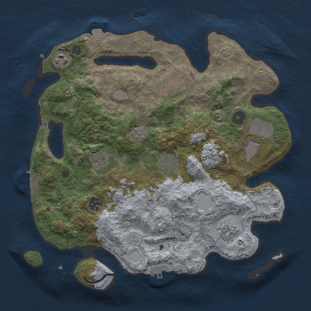 Procedural Map :: Rust Map :: Just-Wiped