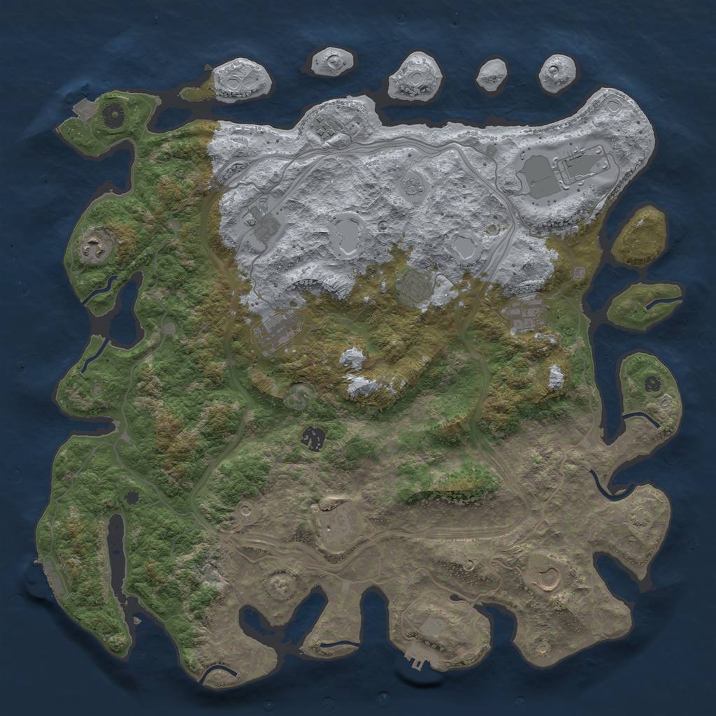 Procedural Map :: Rust Map :: Just-Wiped