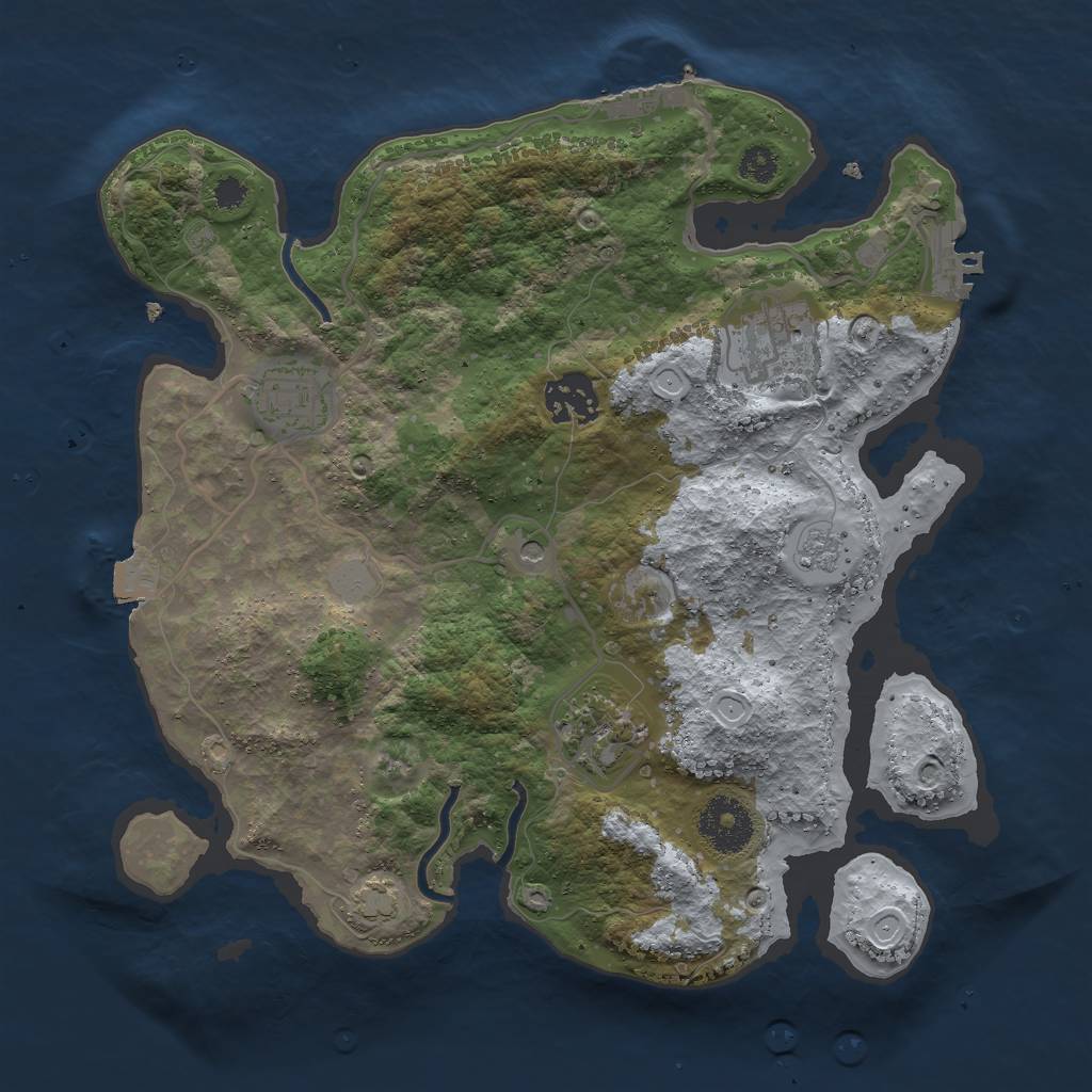Procedural Map :: Rust Map :: Just-Wiped