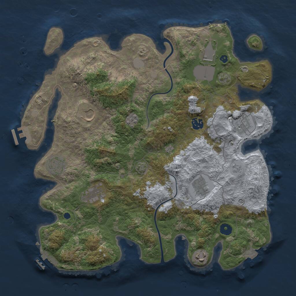 Procedural Map :: Rust Map :: Just-Wiped