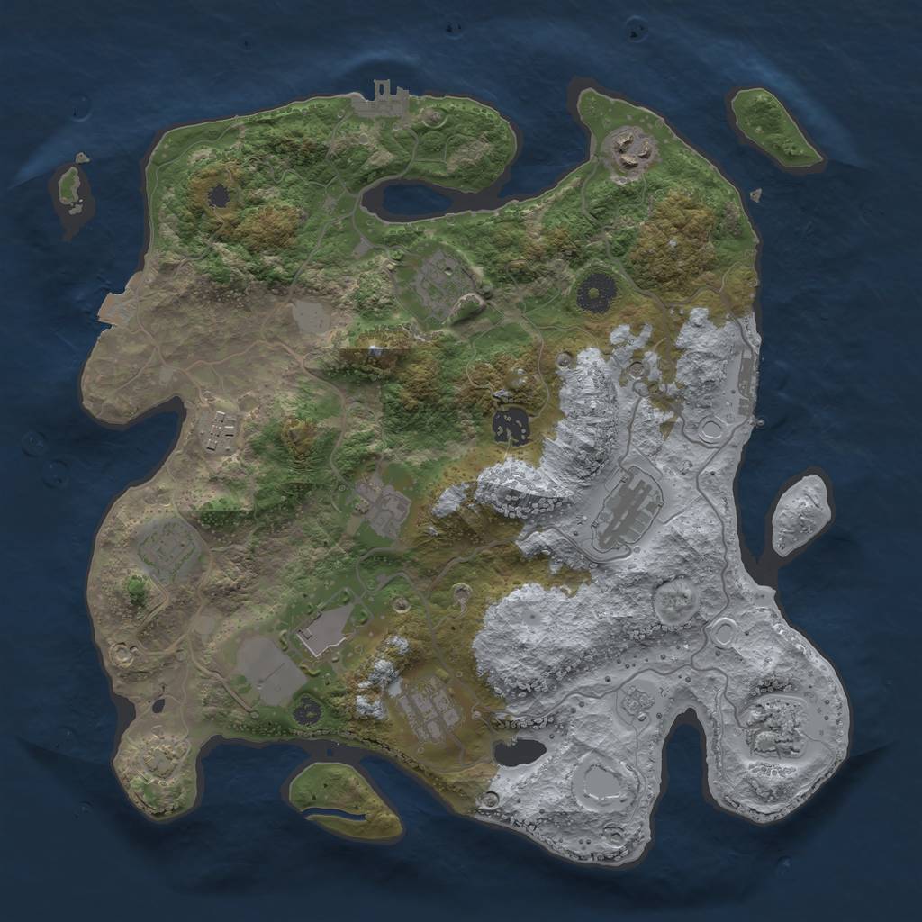 Procedural Map :: Rust Map :: Just-Wiped