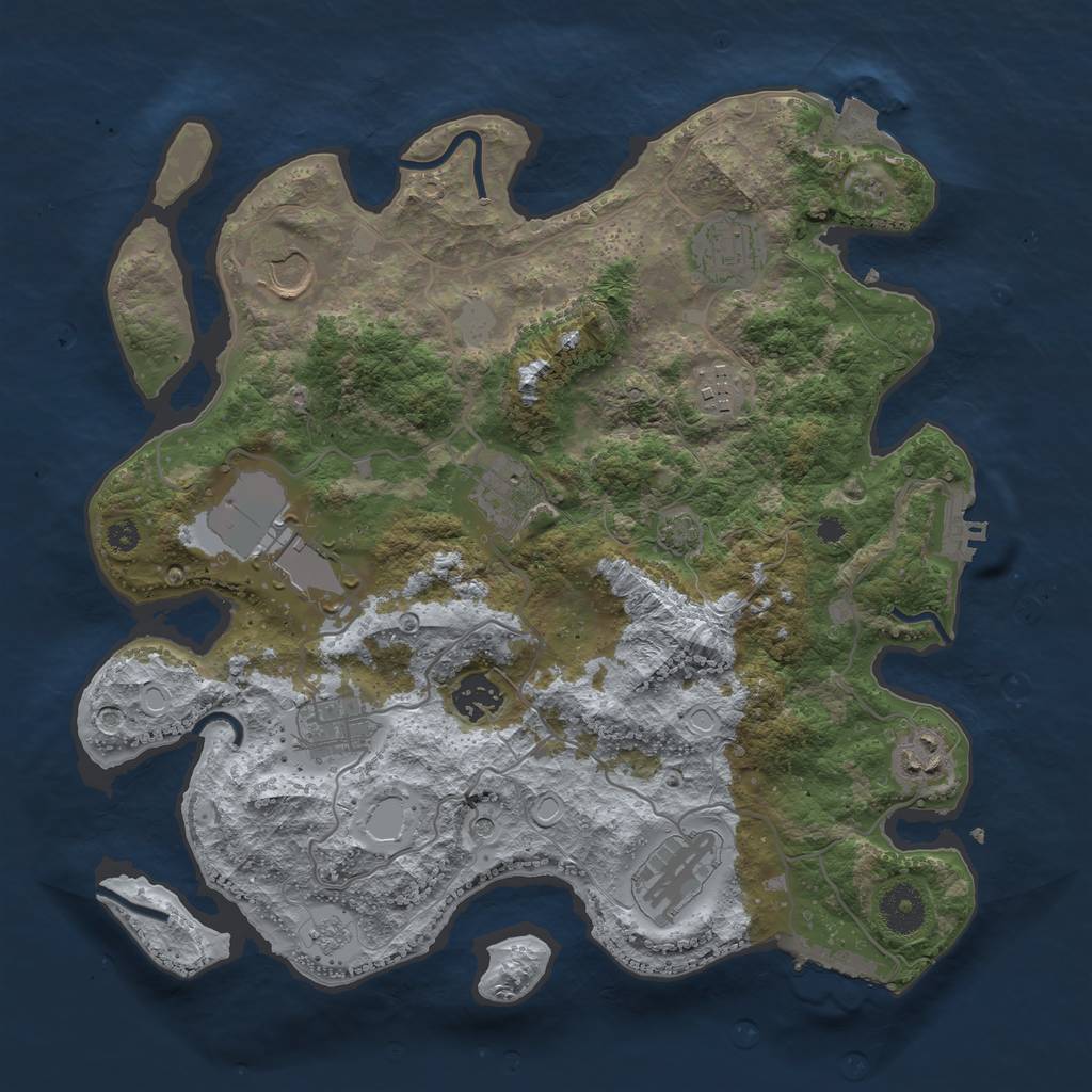 Procedural Map :: Rust Map :: Just-Wiped