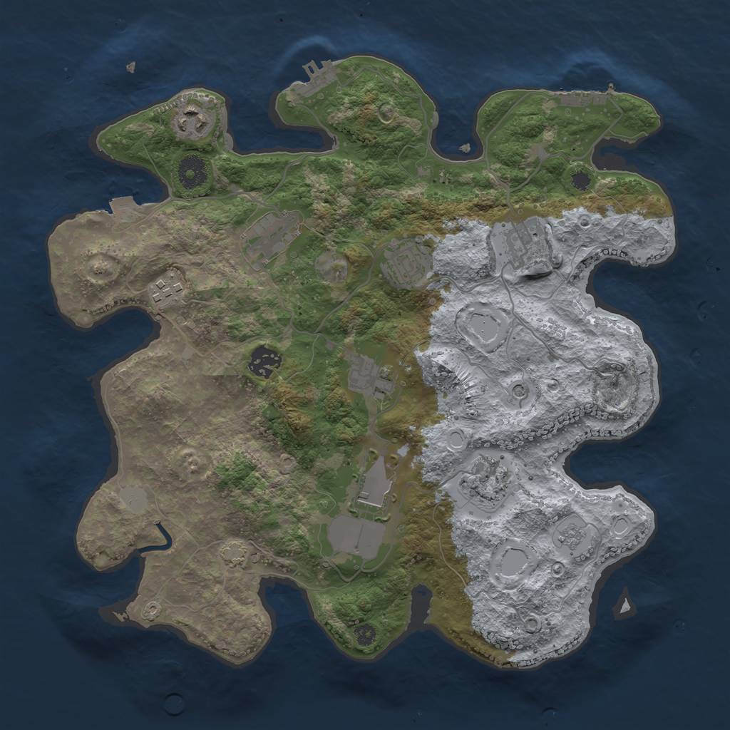 Procedural Map :: Rust Map :: Just-Wiped