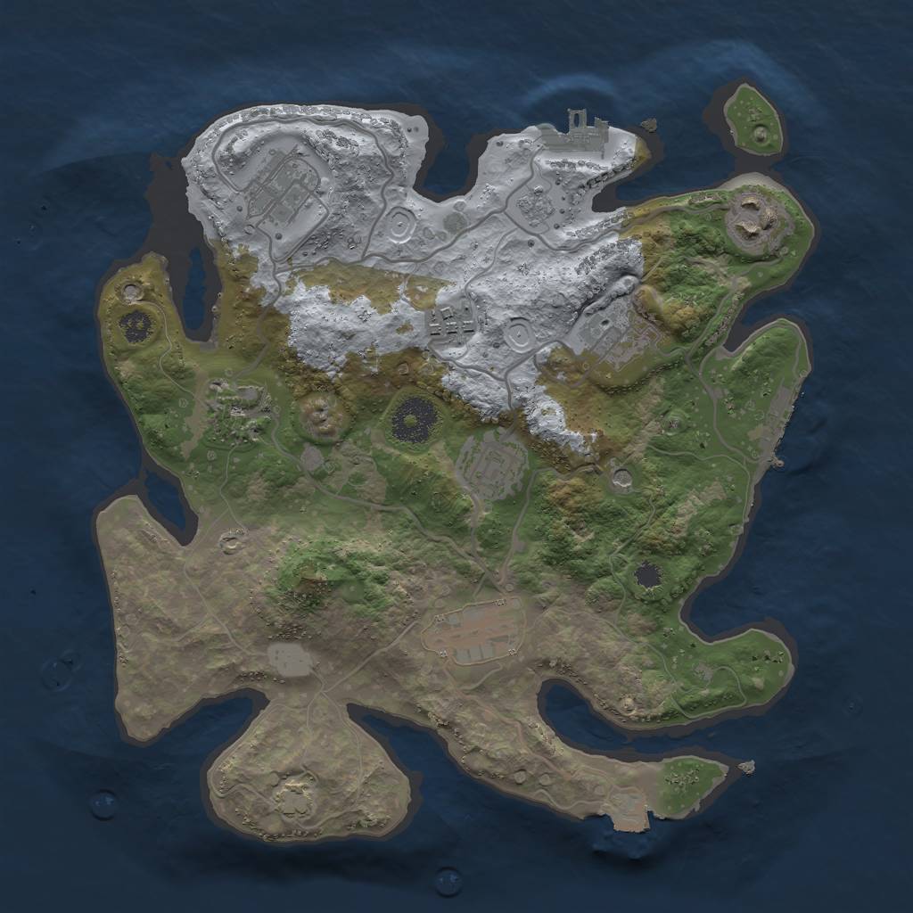 Procedural Map :: Rust Map :: Just-Wiped