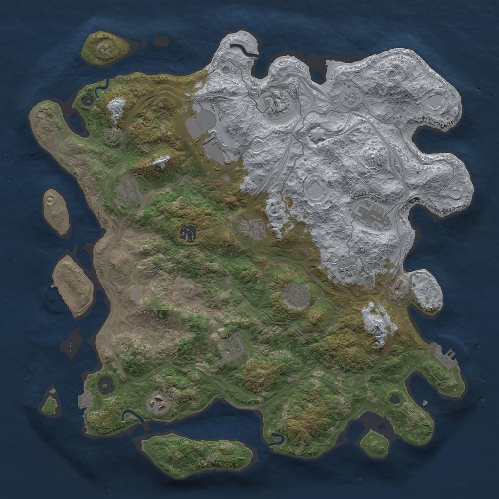 Procedural Map :: Rust Map :: Just-Wiped