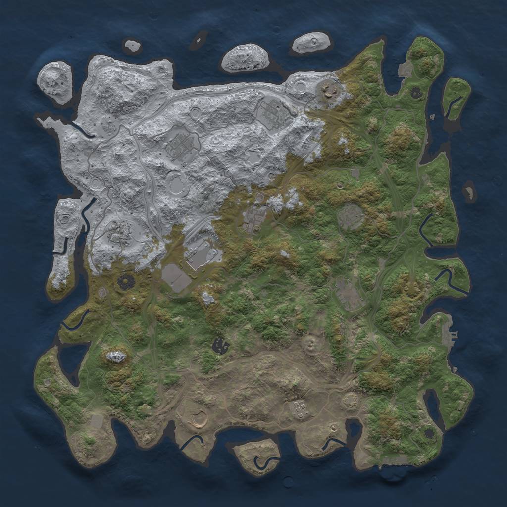 Procedural Map :: Rust Map :: Just-Wiped