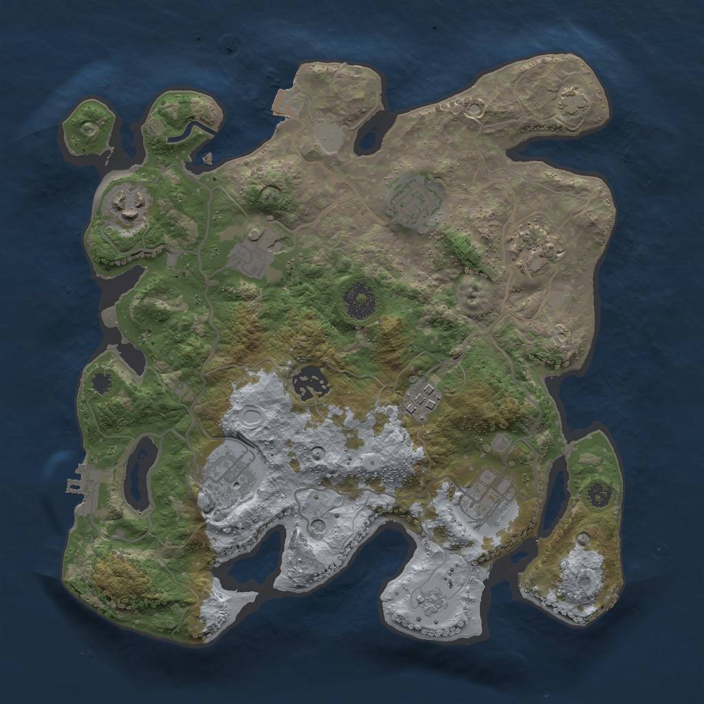 Procedural Map :: Rust Map :: Just-Wiped