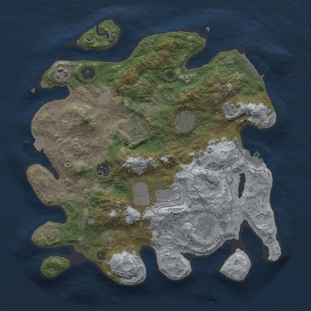 Procedural Map :: Rust Map :: Just-Wiped