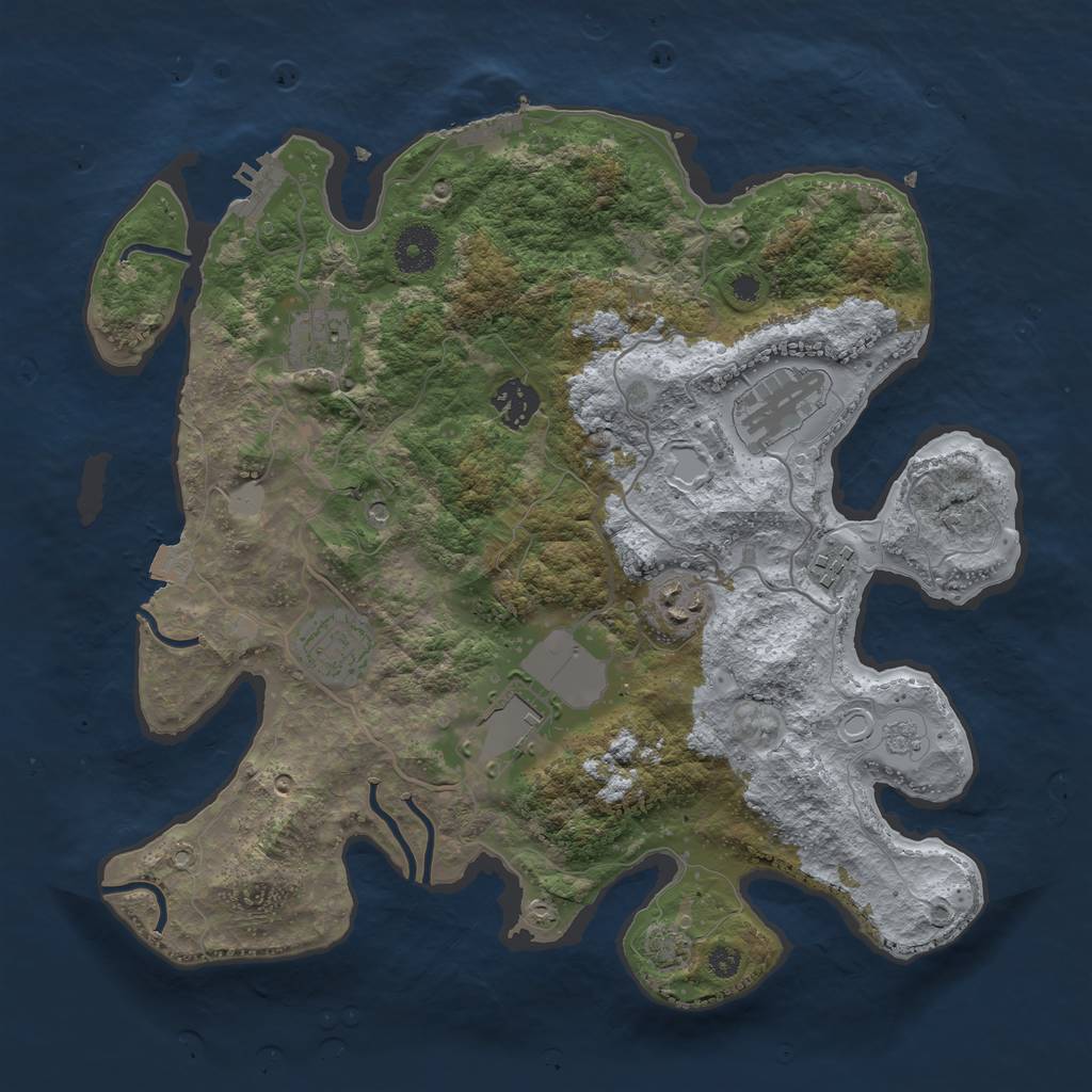 Procedural Map :: Rust Map :: Just-Wiped