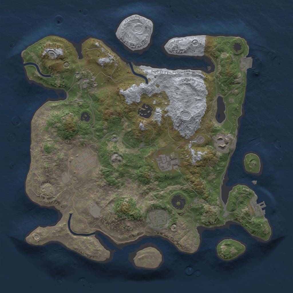 Procedural Map :: Rust Map :: Just-Wiped